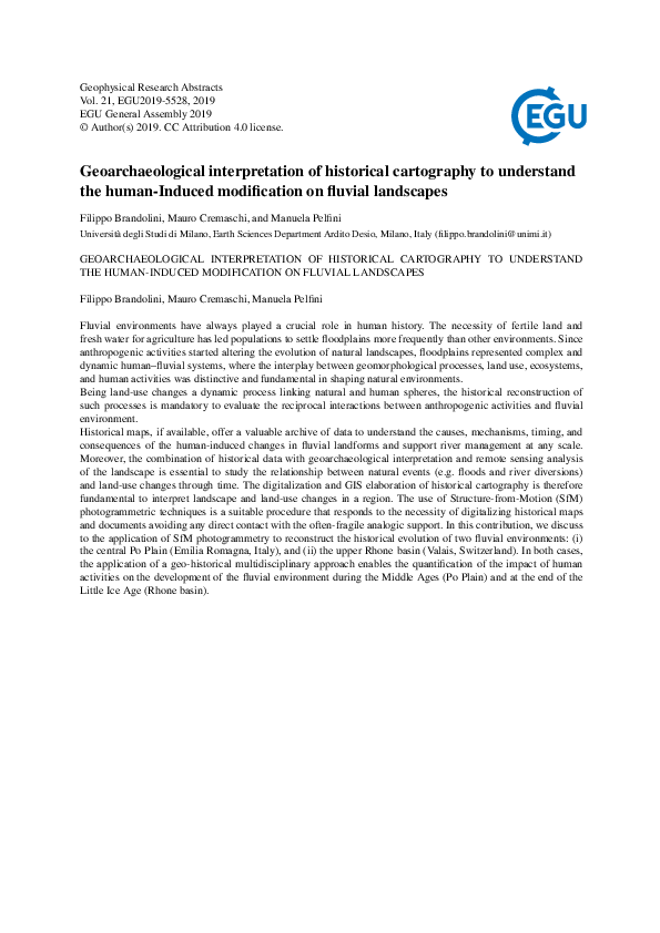 (PDF) Geoarchaeological interpretation of historical cartography to ...