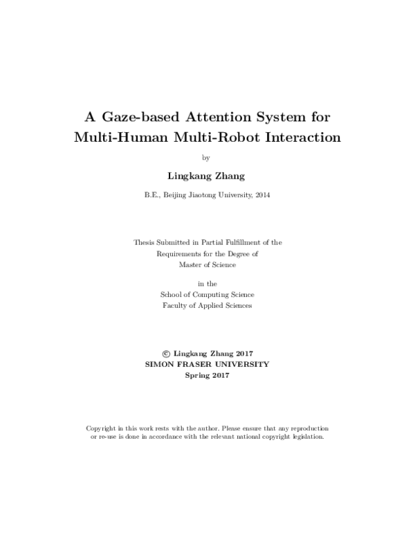 (PDF) A Gaze-based Attention System for Multi-human Multi-robot Interaction