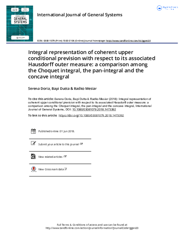 (PDF) Integral representation of coherent upper conditional prevision with respect to its ...