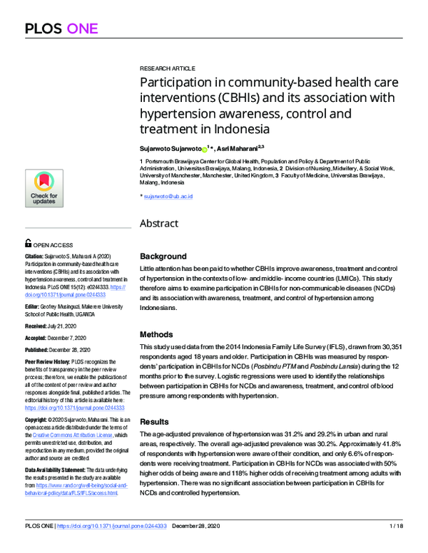 (PDF) Participation in community-based health care interventions (CBHIs ...