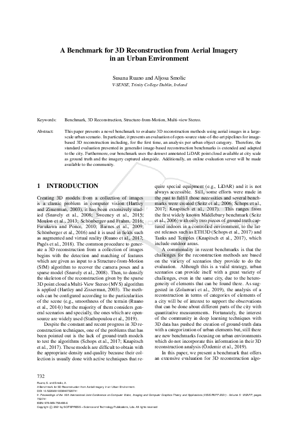 (PDF) A Benchmark for 3D Reconstruction from Aerial Imagery in an Urban Environment