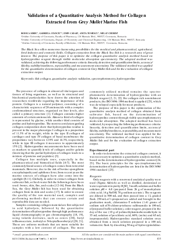 (PDF) Validation of a Quantitative Analysis Method for Collagen ...