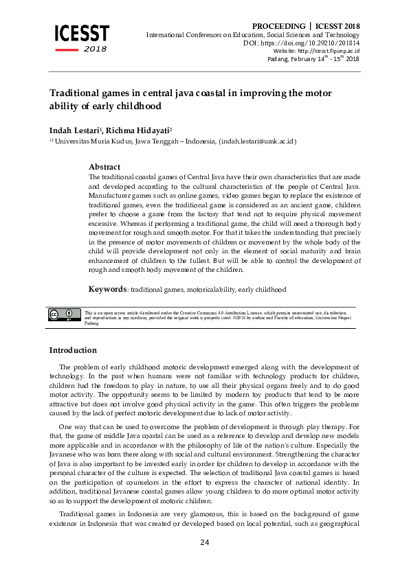 (PDF) Traditional games in central java coastal in improving the motor ...