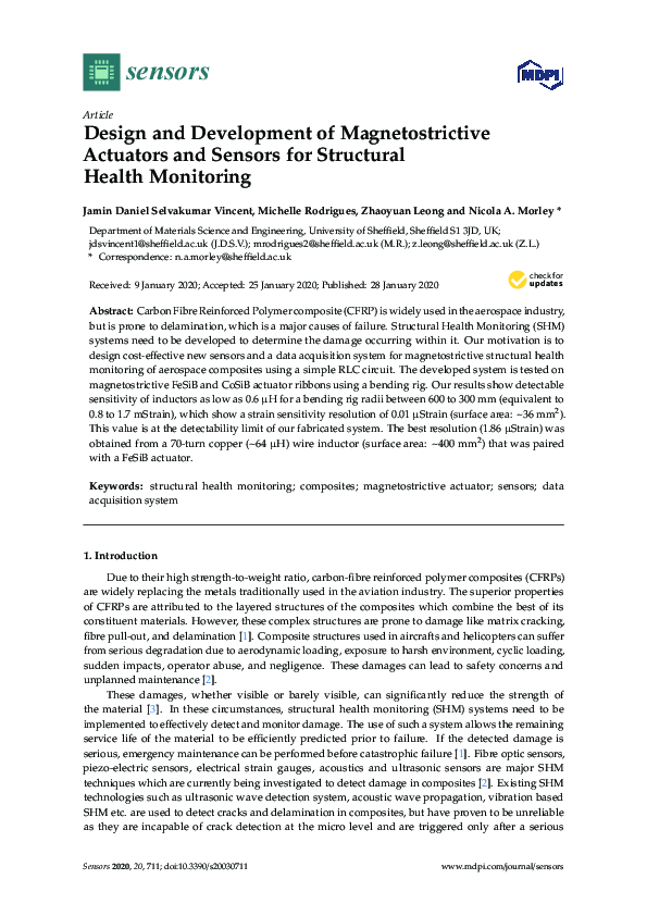 Pdf Design And Development Of Magnetostrictive Actuators And Sensors