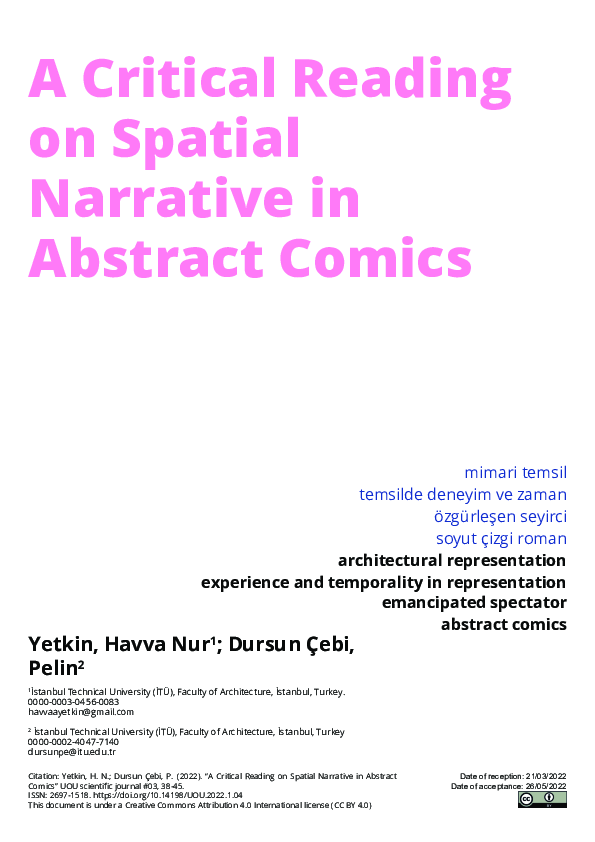 (PDF) A Critical Reading on Spatial Narrative in Abstract Comics