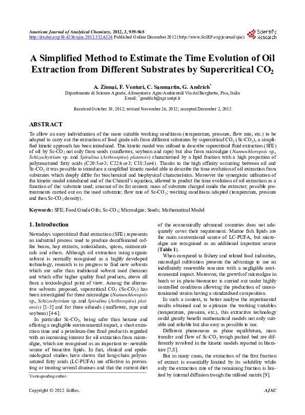 (PDF) A Simplified Method to Estimate the Time Evolution of Oil Extraction from Different ...