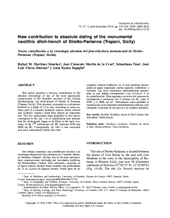 (PDF) Nueva contribución a la cronología absoluta del foso-trinchera ...