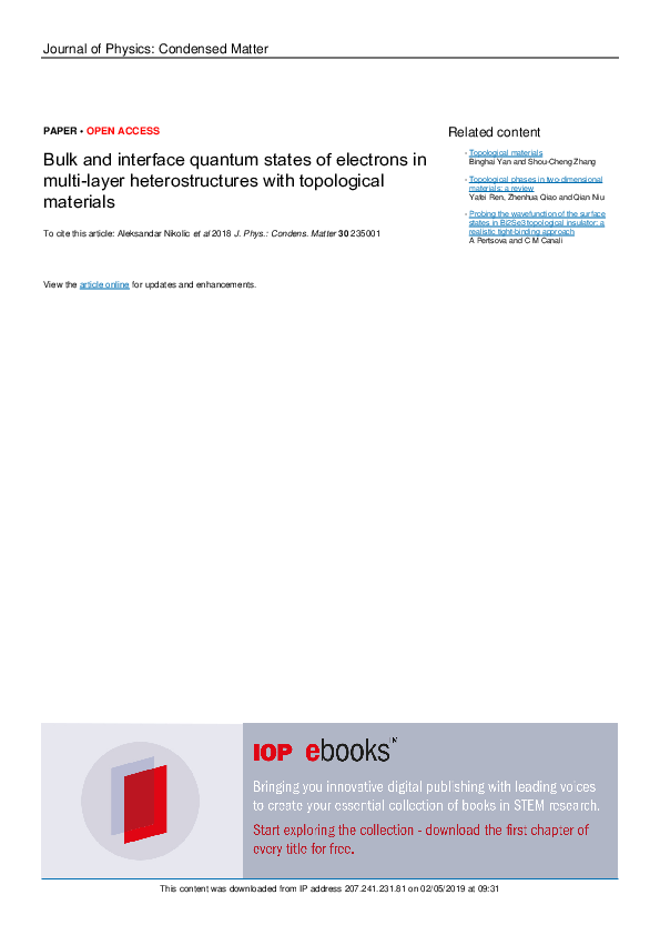 (PDF) Bulk and interface quantum states of electrons in multi-layer ...
