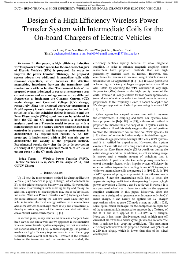 (PDF) Design of high efficiency wireless power transmission system at ...