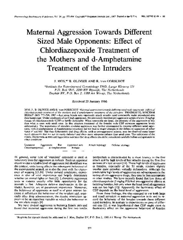 (PDF) Maternal aggression towards different sized male opponents ...