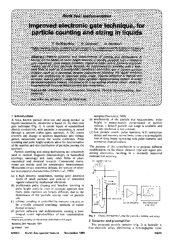 (PDF) Improved electronic gate technique, for particle counting and sizing in liquids | Hendrik ...