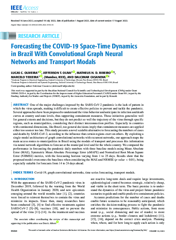 (PDF) Forecasting the COVID-19 Space-Time Dynamics in Brazil With ...