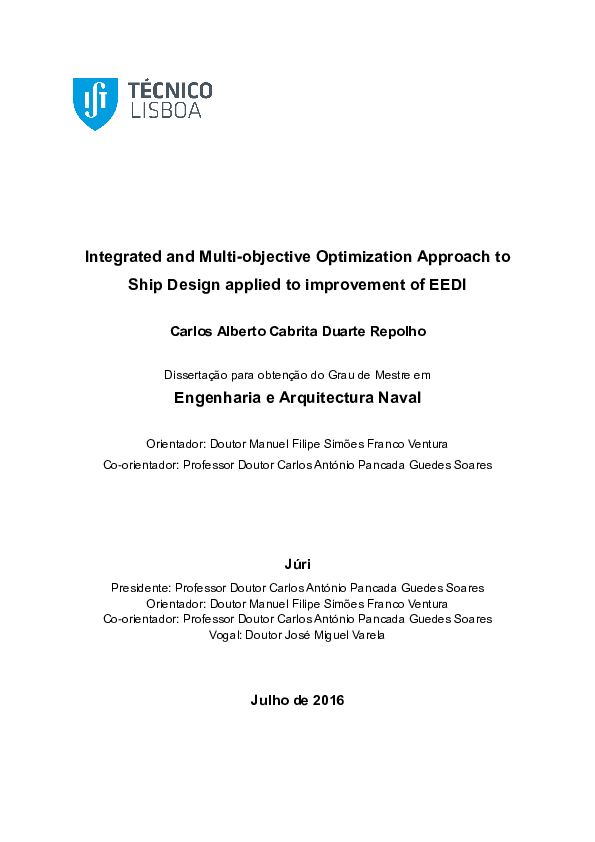 Pdf Integrated And Multi Objective Optimization Approach To Ship Design Applied To Improvement 