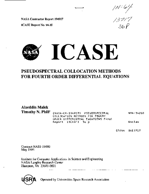 Pdf Pseudospectral Collocation Methods For Fourth Order Differential