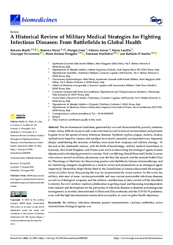 (PDF) A Historical Review of Military Medical Strategies for Fighting ...