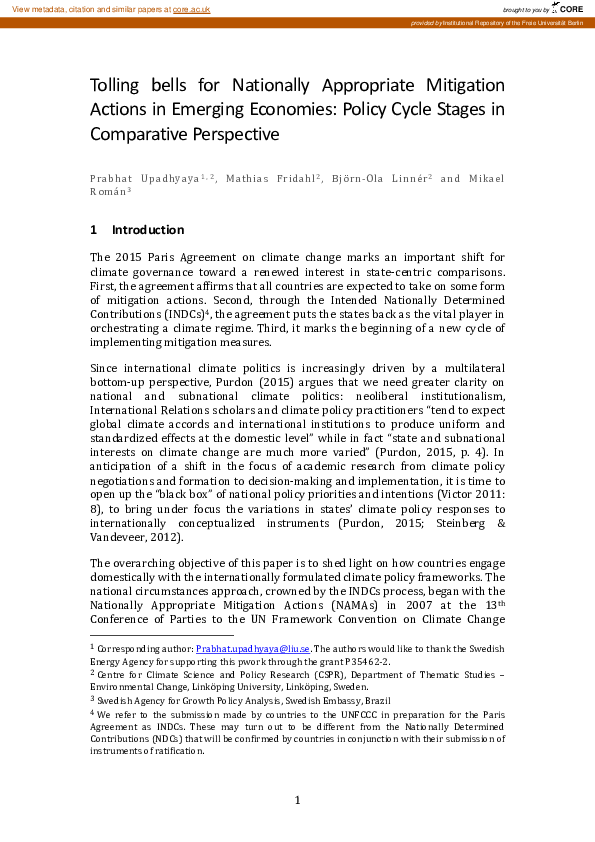 (PDF) Policy Cycle Stages in Comparative Perspective