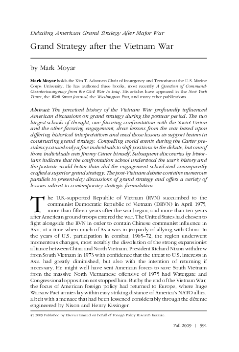 (PDF) Grand Strategy after the Vietnam War