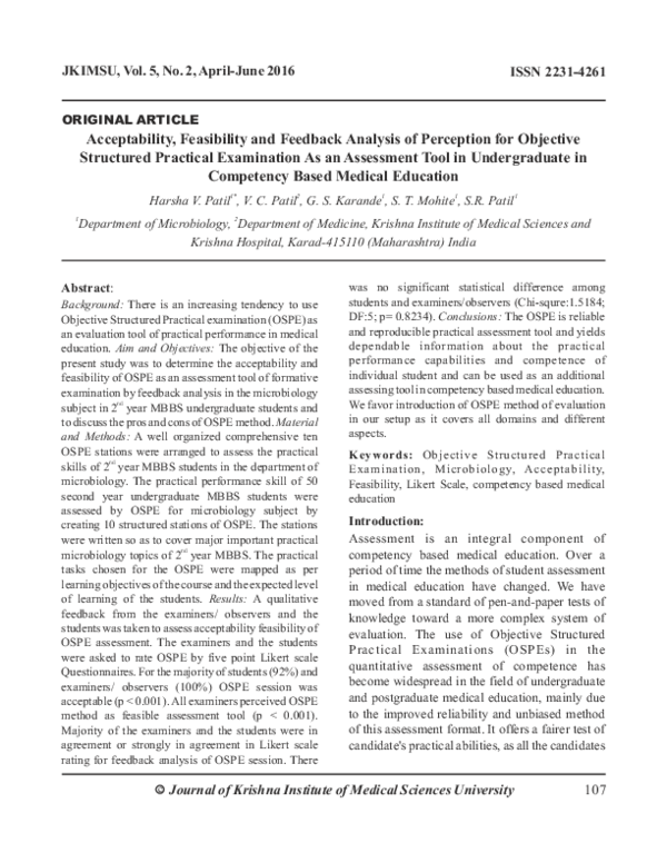 (PDF) Acceptability, Feasibility and Feedback Analysis of Perception ...