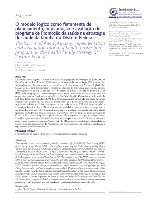 (PDF) O modelo lógico como ferramenta de planejamento, implantação e ...