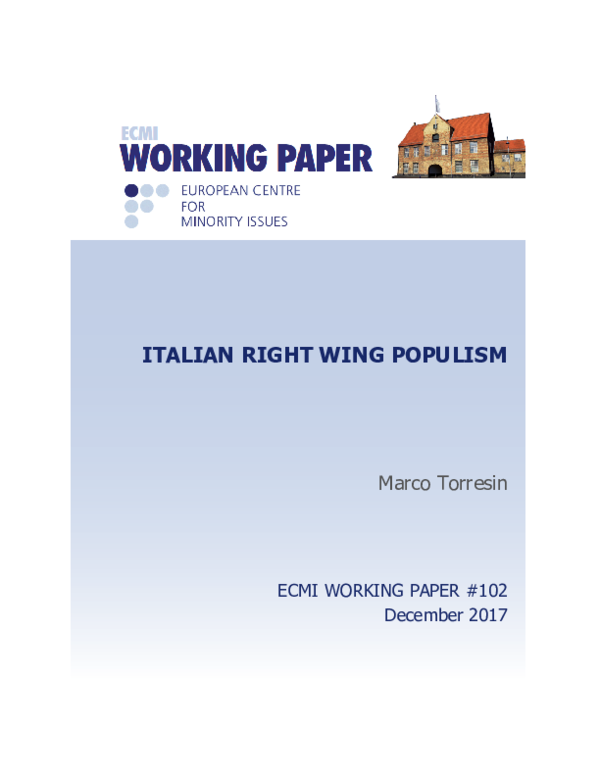 (PDF) Italian Right Wing Populism