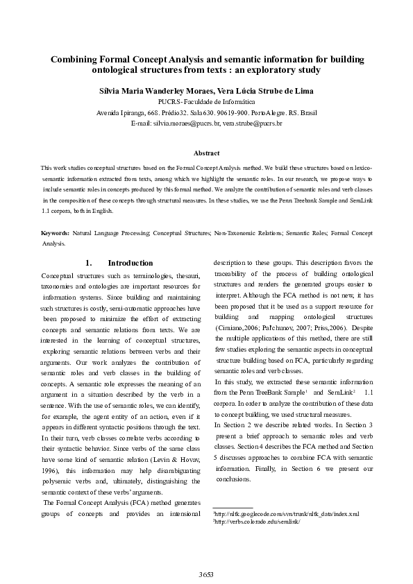 (PDF) Combining Formal Concept Analysis and semantic information for building ontological ...