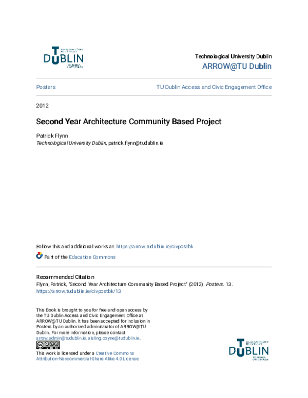 (PDF) Second Year Architecture Community Based Project