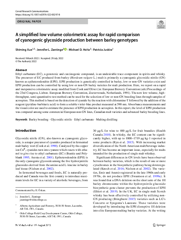 (PDF) A simplified low volume colorimetric assay for rapid comparison ...