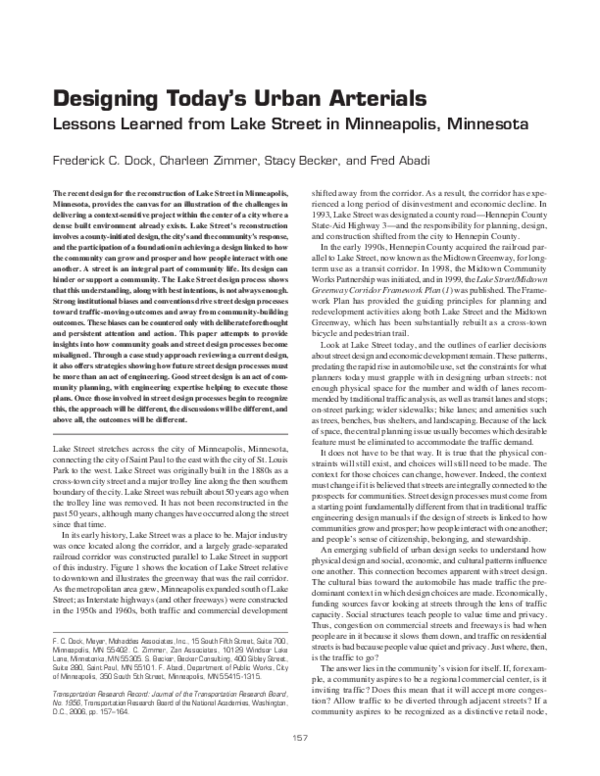 (PDF) Designing Today's Urban Arterials