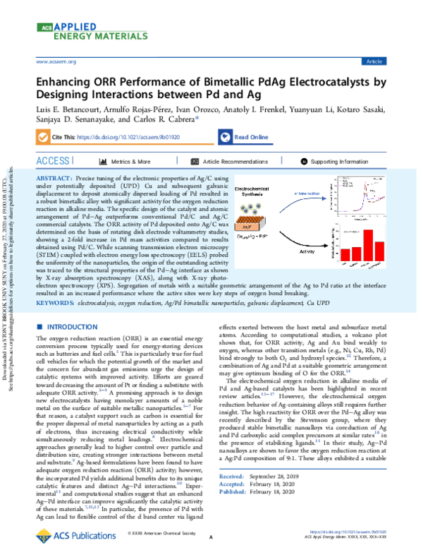 (PDF) Optimizing PdAg Catalysts for Enhanced ORR