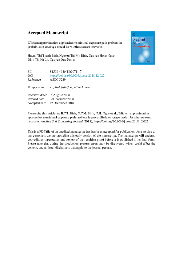 (PDF) Efficient approximation approaches to minimal exposure path problem in probabilistic ...