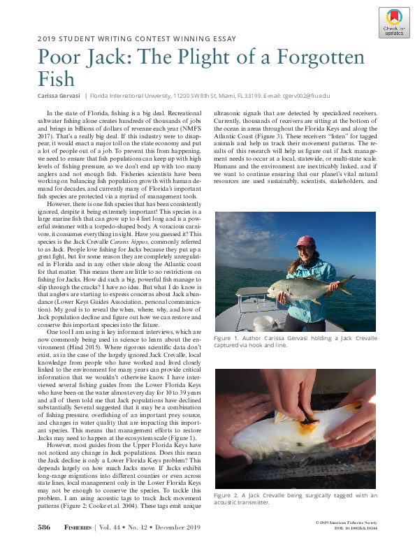 (PDF) Poor Jack: The Plight of a Forgotten Fish
