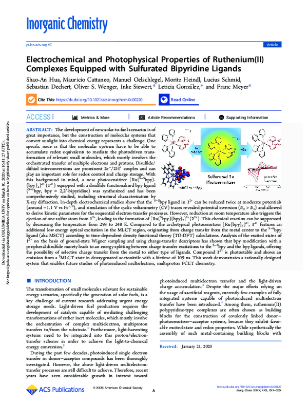 (PDF) Electrochemical and photophysical properties of a chemically modified electrode