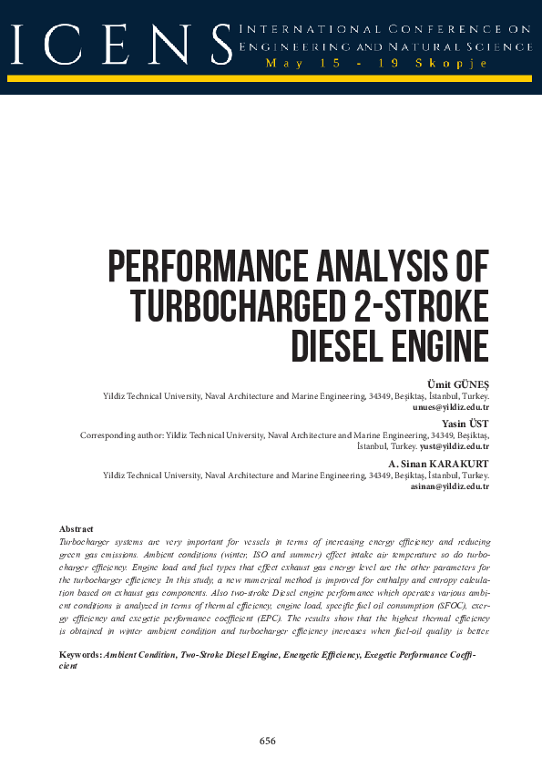 (PDF) Performance Analysis of Turbocharged 2-Stroke Diesel Engine | a ...