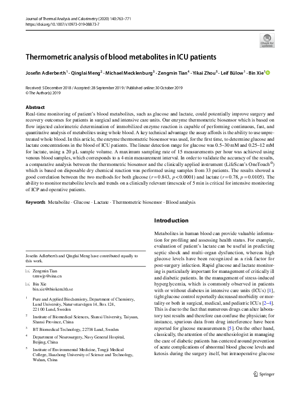 (PDF) Journal of Thermal Analysis and Calorimetry