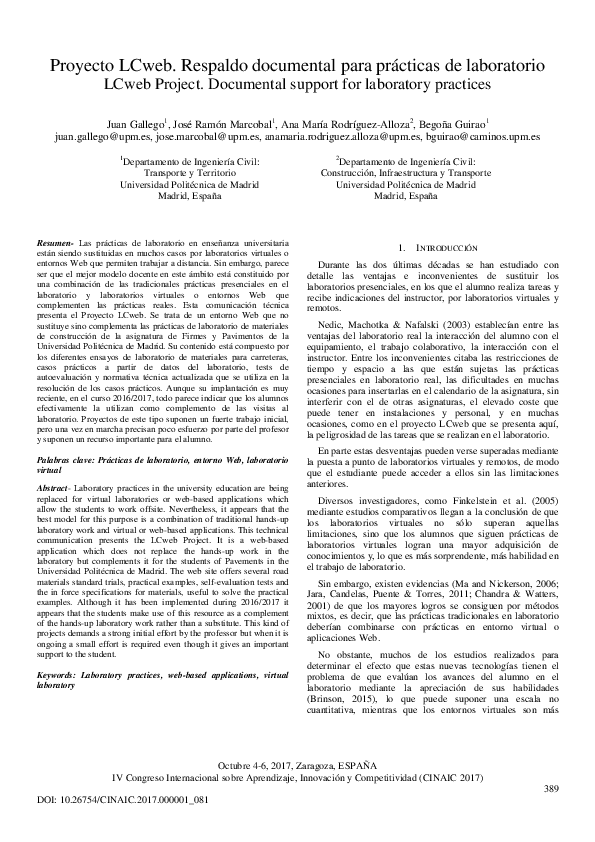 (PDF) Proyecto LCweb. Respaldo documental para prácticas de laboratorio - [LCweb Project ...
