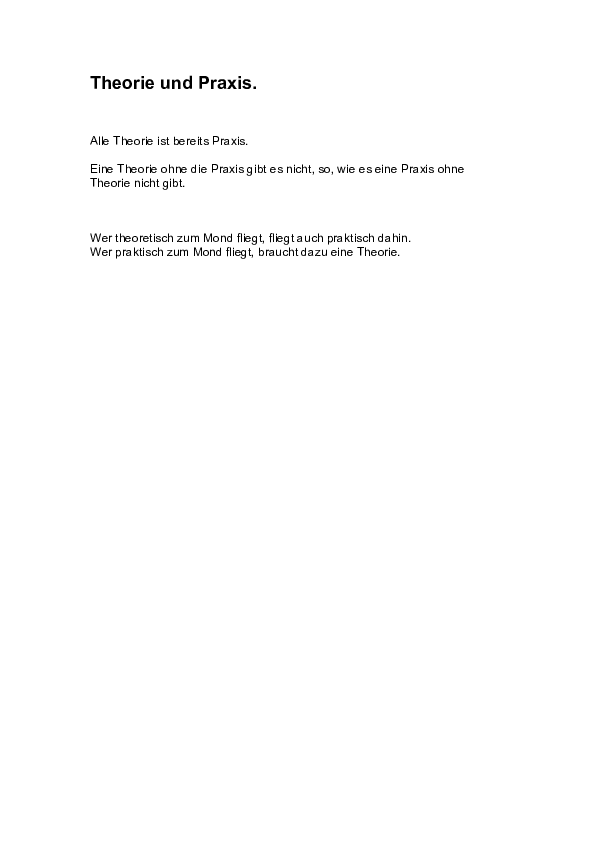 (PDF) Theorie und Praxis
