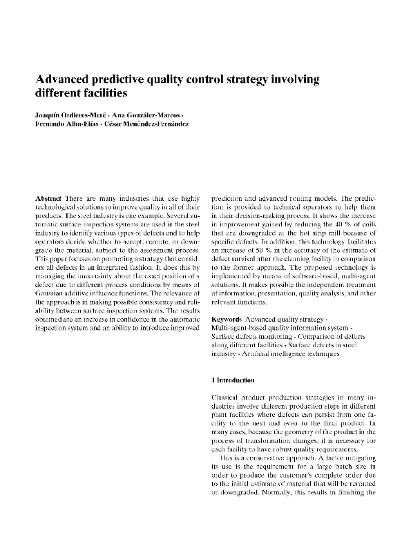 (PDF) Advanced predictive quality control strategy involving different ...