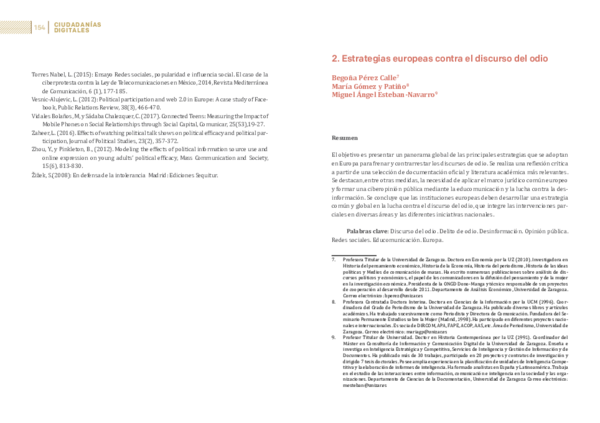 (PDF) Estrategias europeas contra el discurso del odio