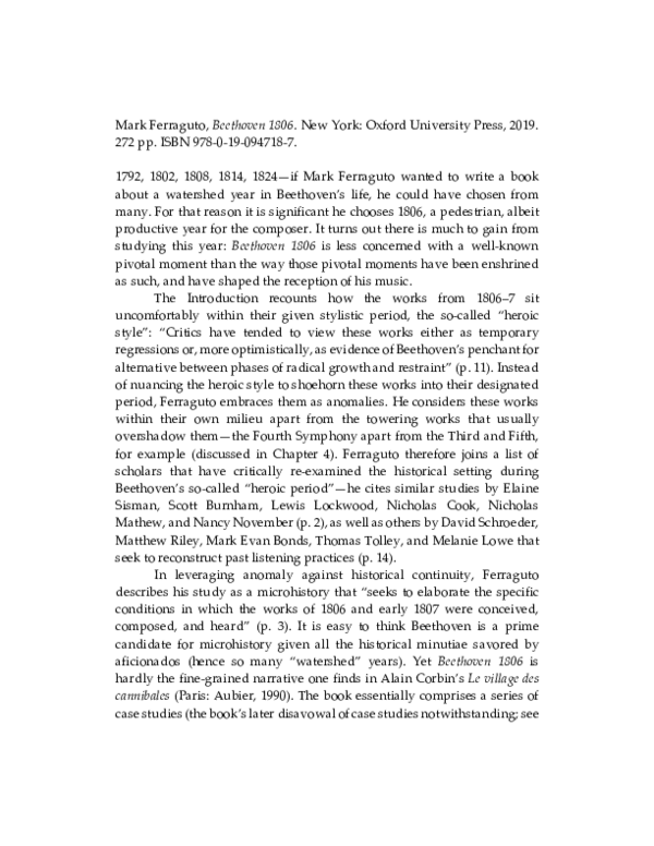 (PDF) Review of Beethoven 1806 by Mark Ferraguto