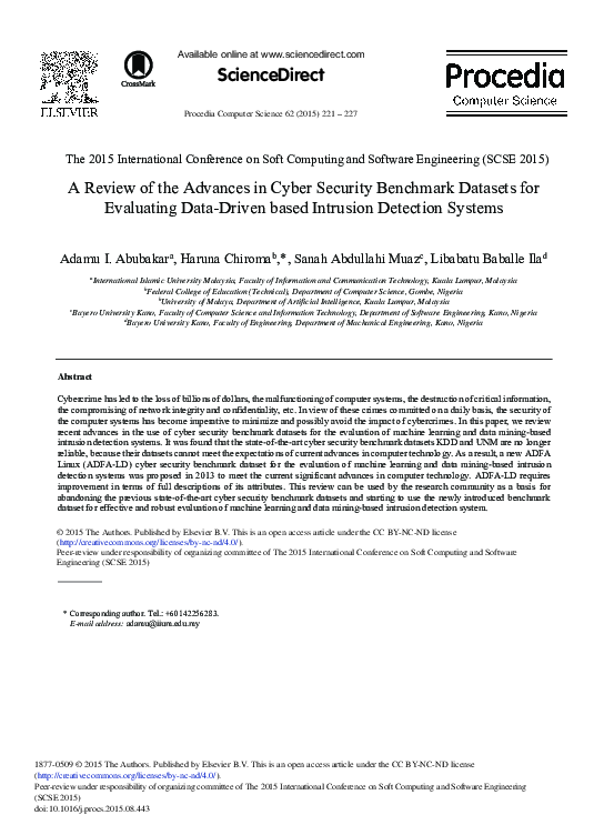 (PDF) A Review of the Advances in Cyber Security Benchmark Datasets for ...