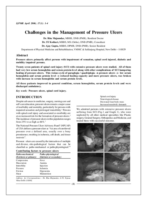 (PDF) Management of Pressure Ulcers