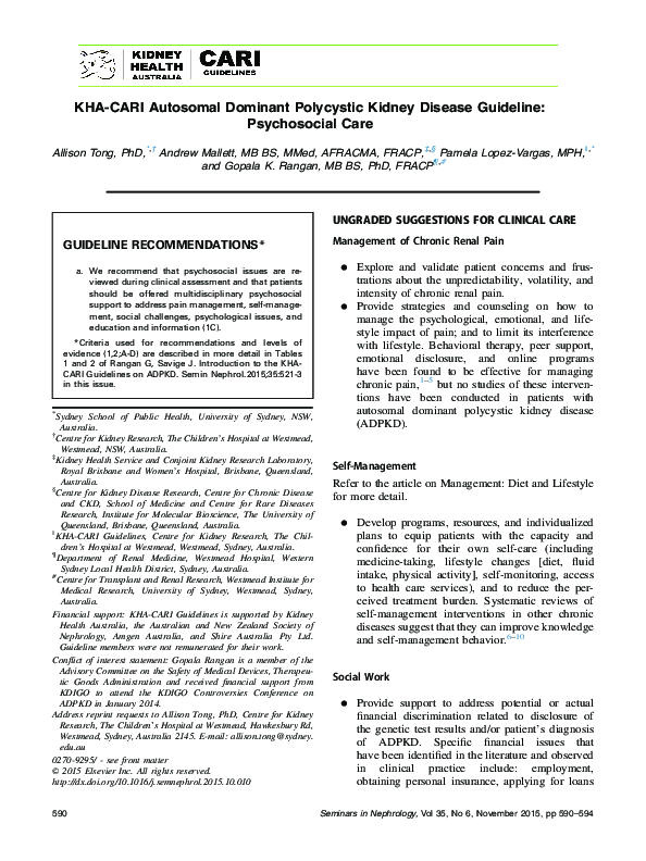 (PDF) KHA-CARI Autosomal Dominant Polycystic Kidney Disease Guideline ...