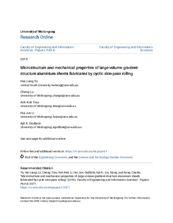 (PDF) Microstructure and mechanical properties of large-volume gradient ...