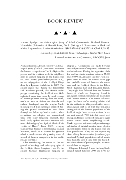 (PDF) Ancient Ryukyu: an archaeological study of island communities
