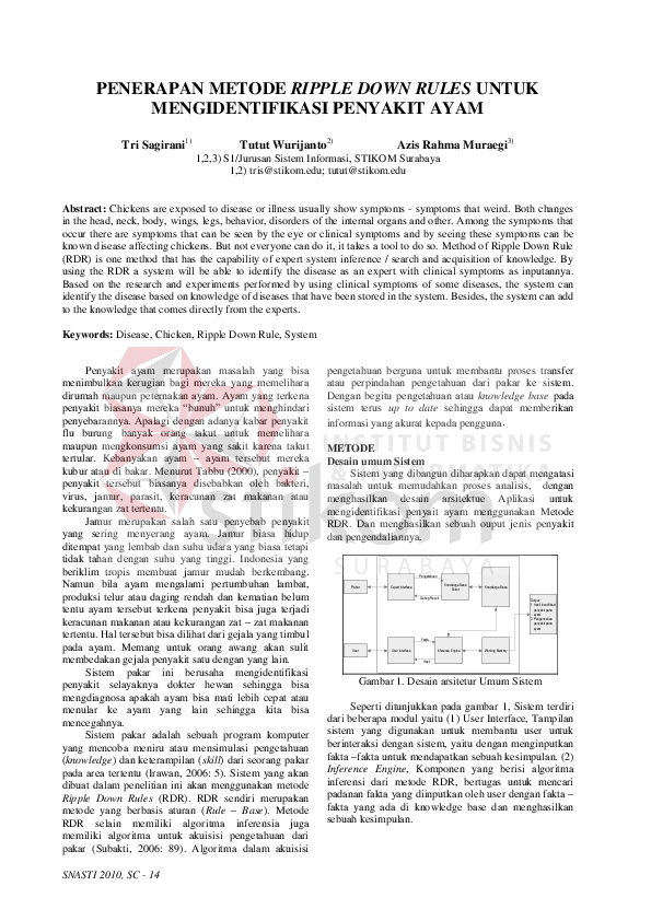(PDF) Penerapan Metode Ripple Down Rules untuk Mengidentifikasi ...