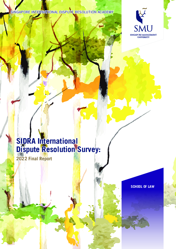 (PDF) International Dispute Resolution Survey: 2022 Final Report