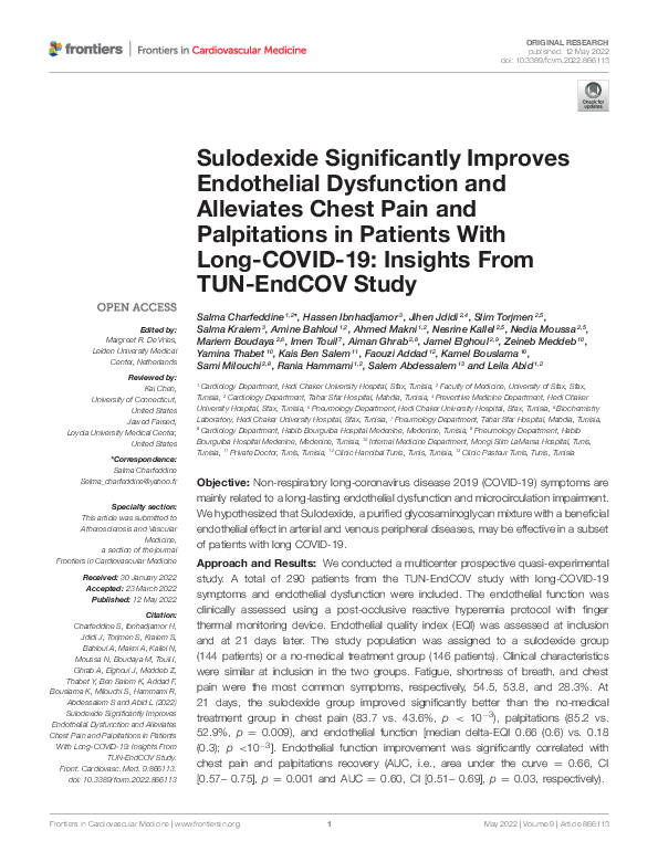 (PDF) Sulodexide Significantly Improves Endothelial Dysfunction and ...