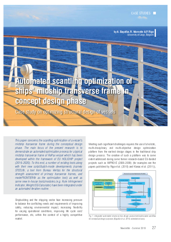 (PDF) Automated scantling optimization of ships’ midship transverse ...