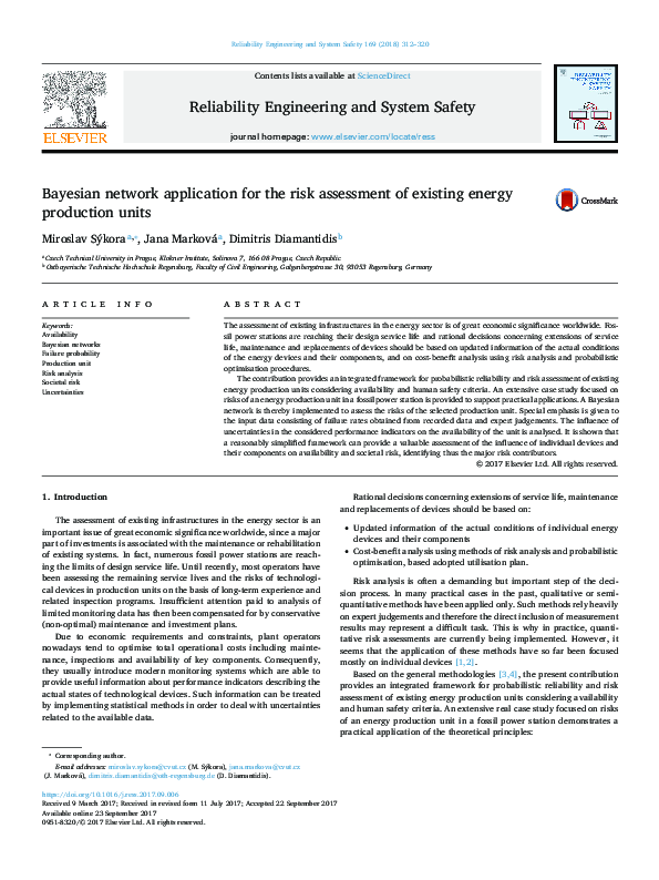 (PDF) Bayesian Network Application for the Risk Assessment of Existing ...