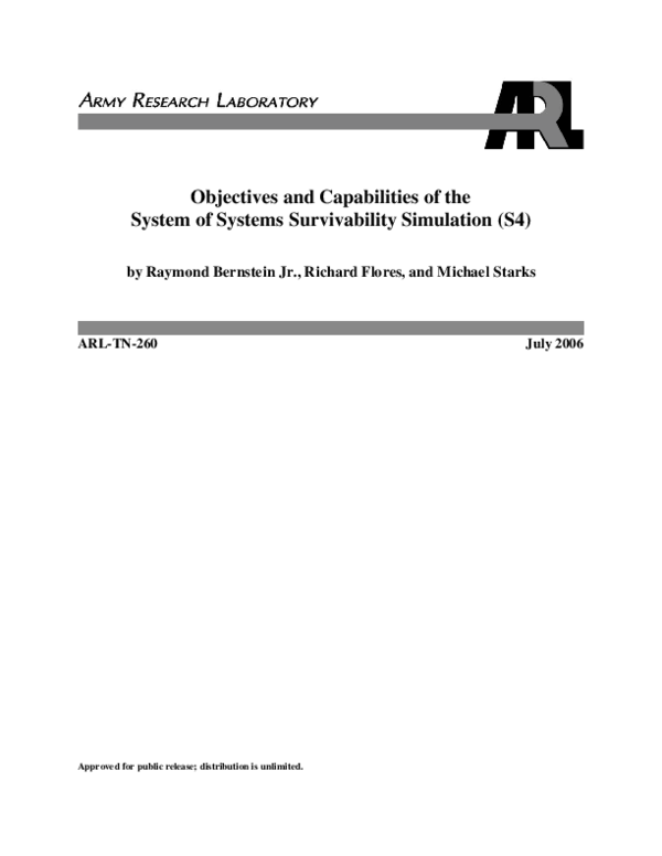 (PDF) Objectives and Capabilities of the System of Systems ...